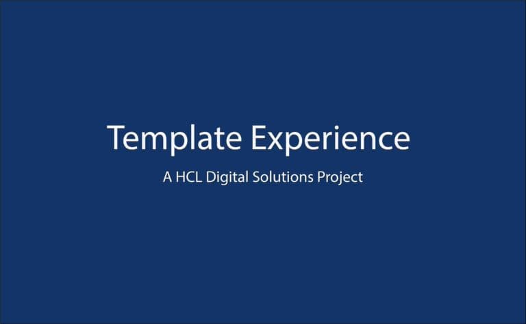 HCL Design Project ชื่อ "Template Experience" เพื่อแปลงร่างและเลือกเท ...