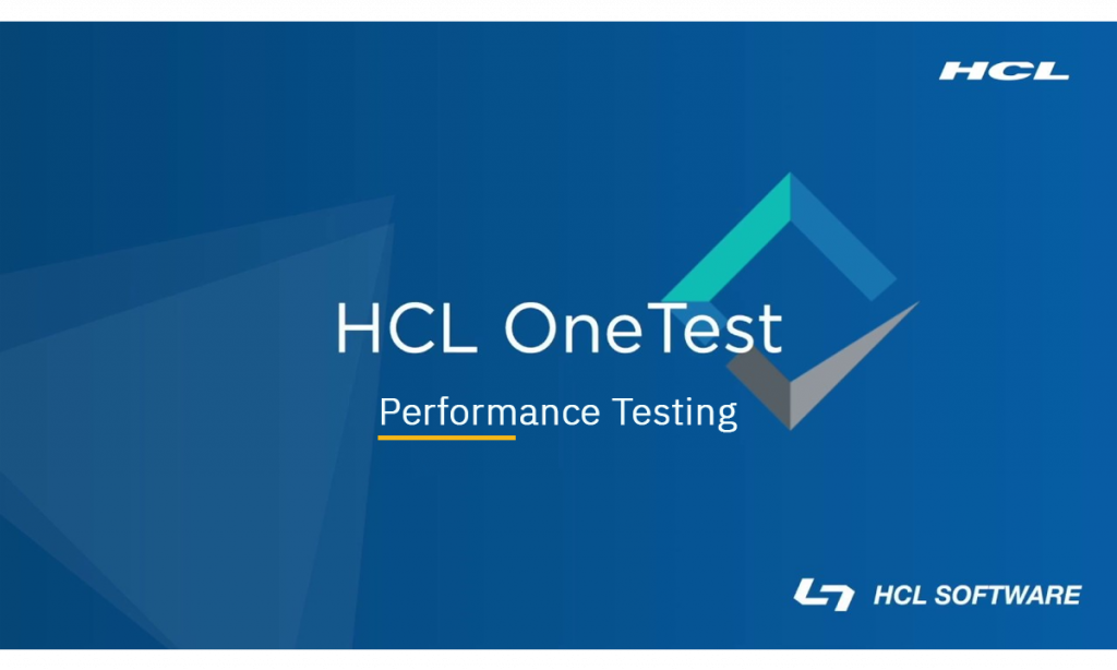 HCL OneTest : Performance Testing - KTNBS