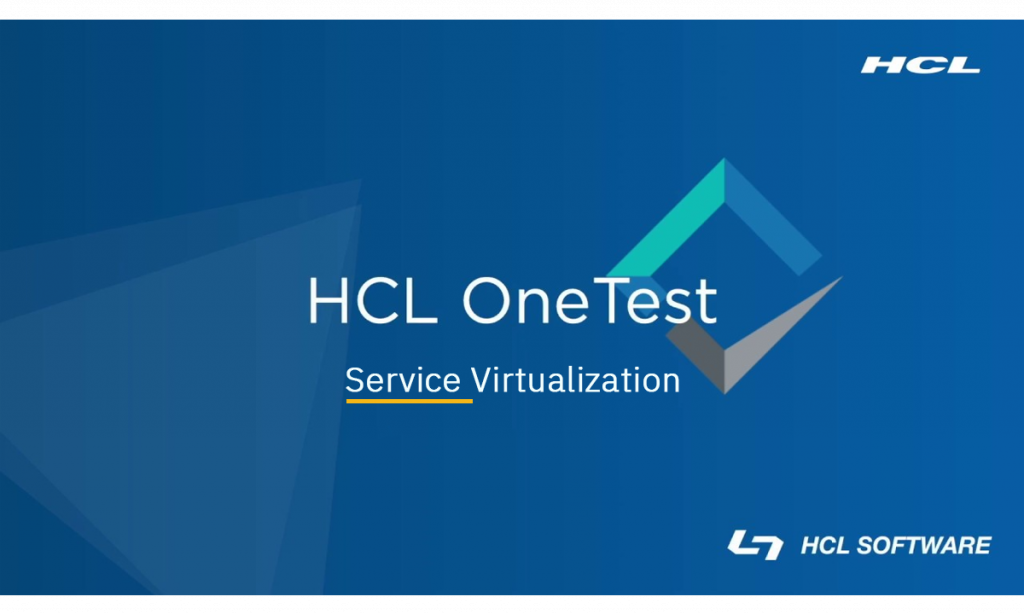 HCL OneTest : Service Virtualization - KTNBS